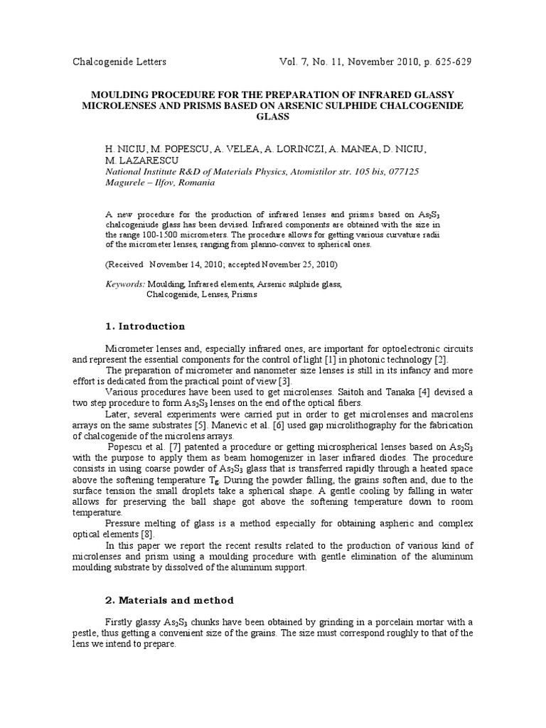 Chalcogenide Letters Vol. 7, No. 11, November 2010, P. 625-629 | PDF ...