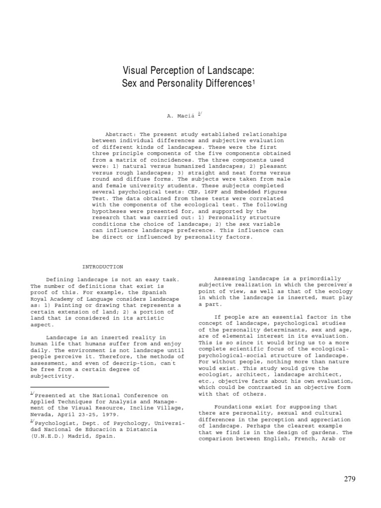 Landscape Perception | PDF