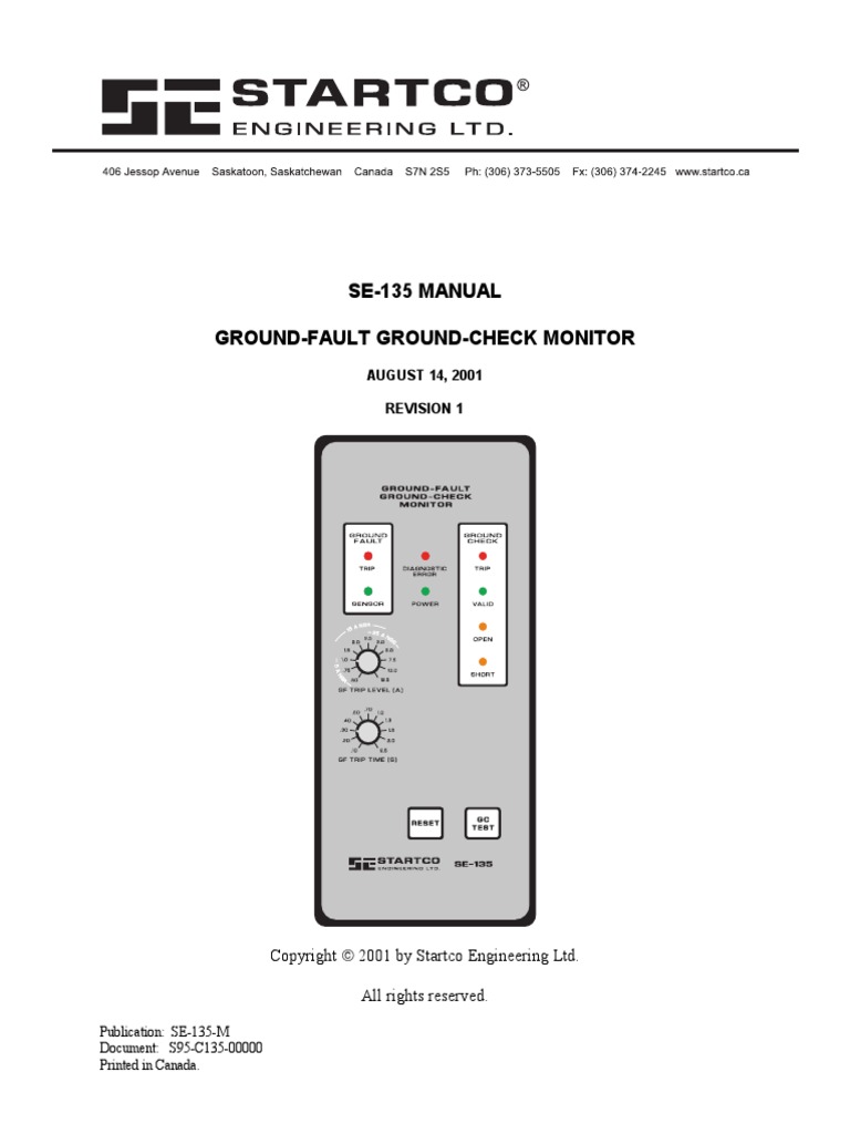 SE-135 Manual | PDF | Relay | Switch