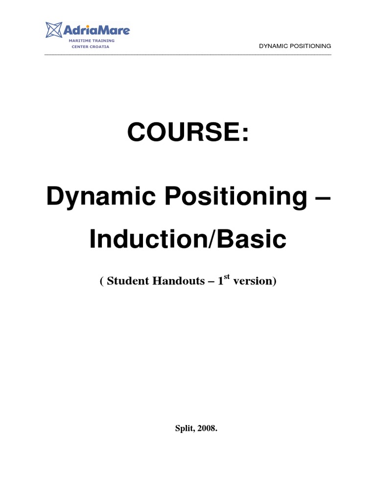Dynamic Positioning-Basic Student Handout | PDF | Control System ...