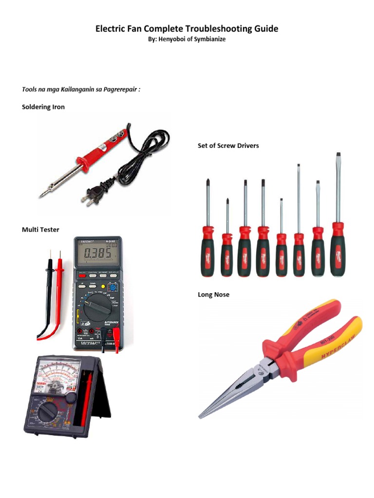 Electric Fan Complete Troubleshooting Guide | PDF