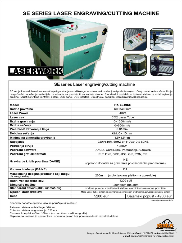 SE Laser Cutter 6040 | PDF