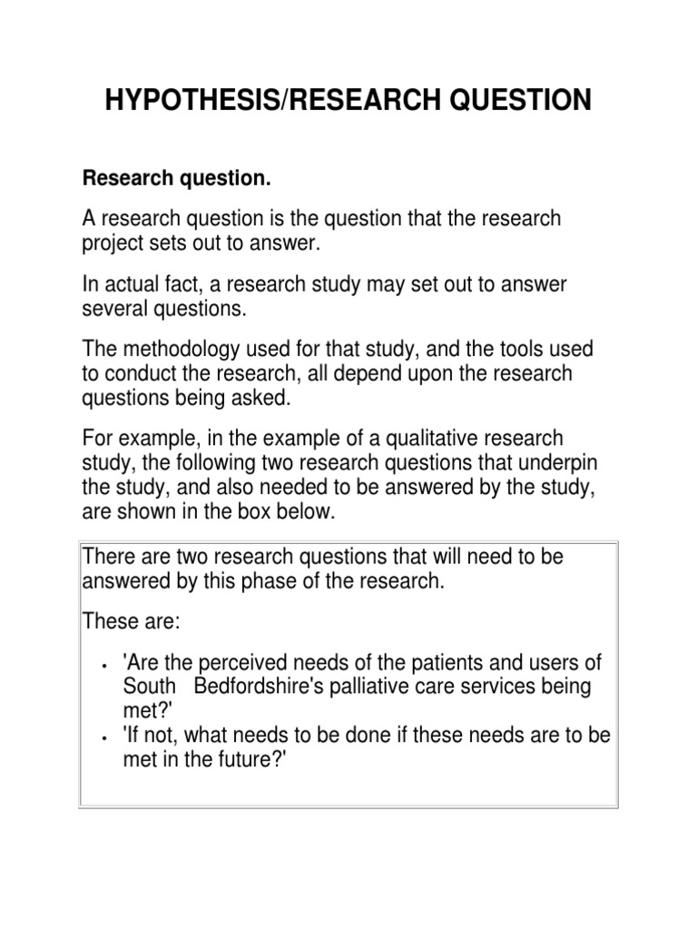 Hypothesis | PDF | Hypothesis | Quantitative Research