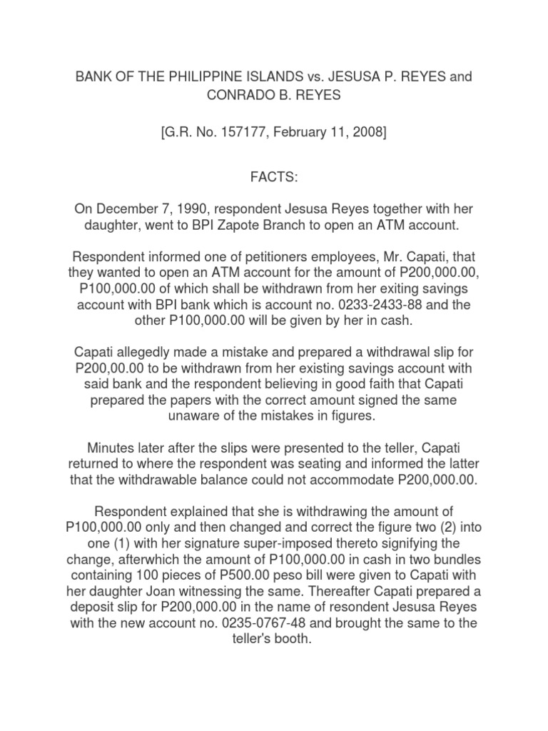 Bpi vs. Reyes | PDF | Evidence | Evidence (Law)