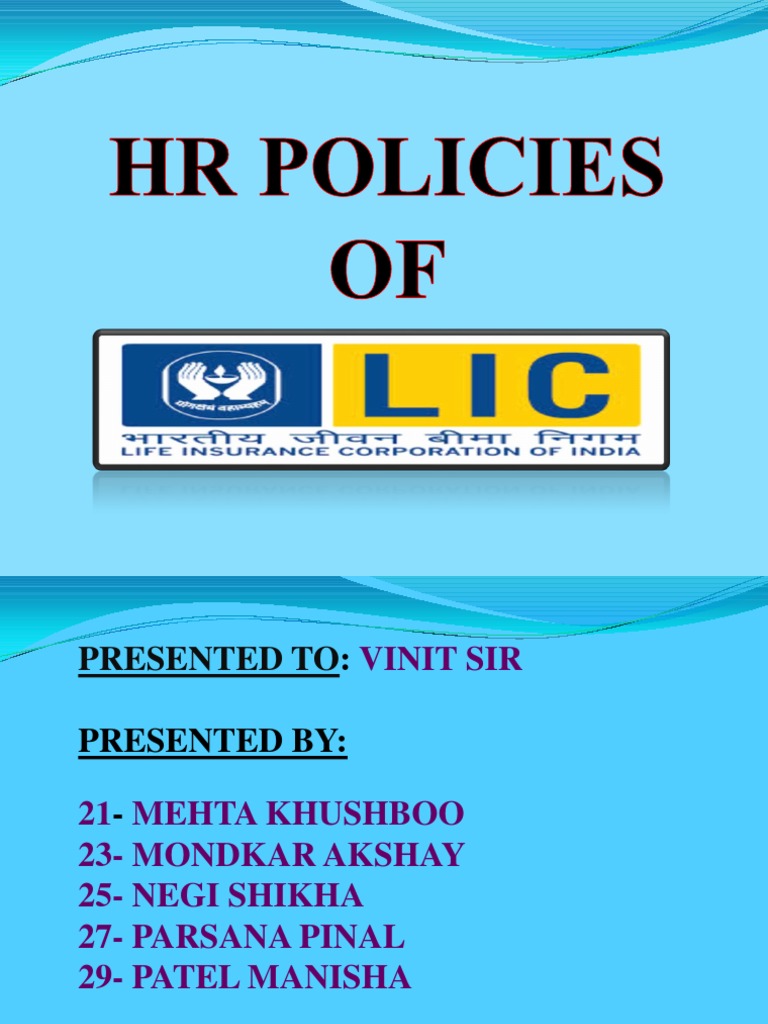 LIC PPT | Employment | Insurance