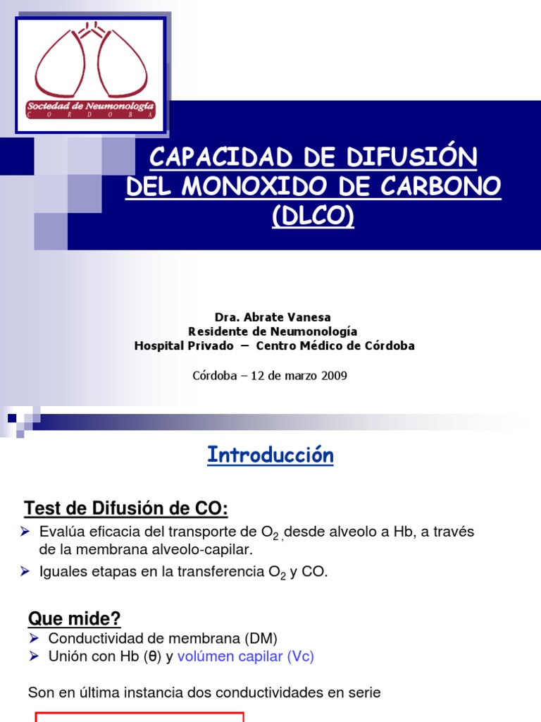 Dlco | PDF | Pulmón | Órgano (anatomía)