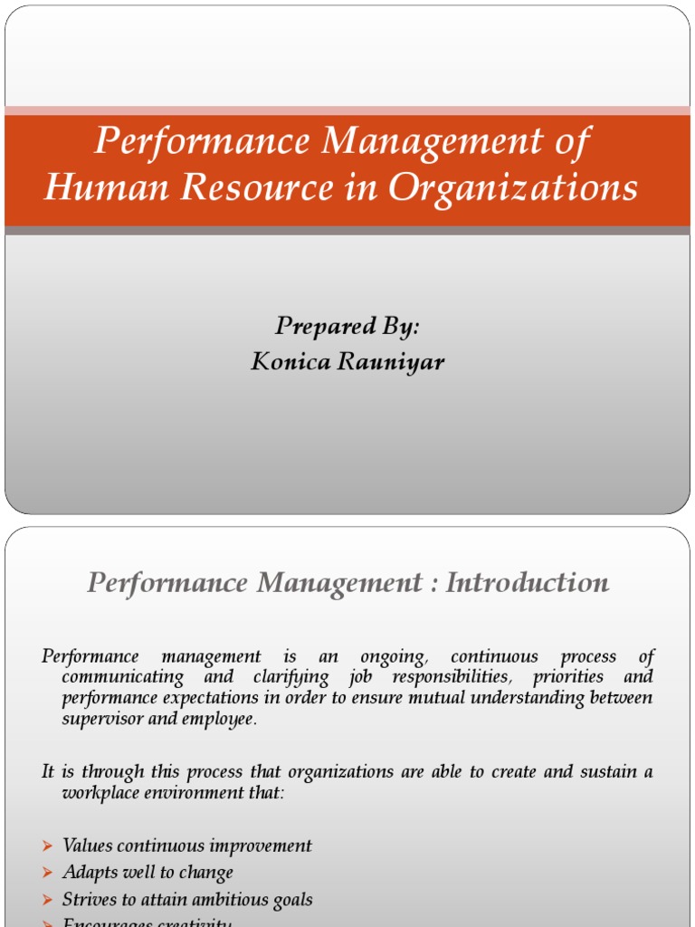 Performance Management | PDF | Performance Management | Performance ...