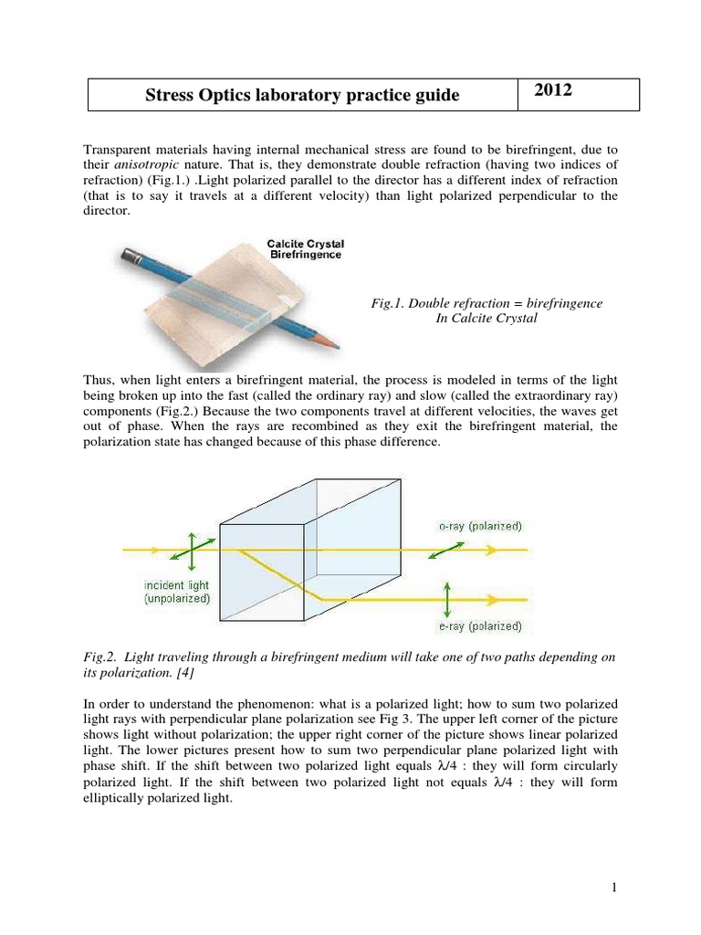 Stress Optics | PDF | Polarization (Waves) | Refractive Index