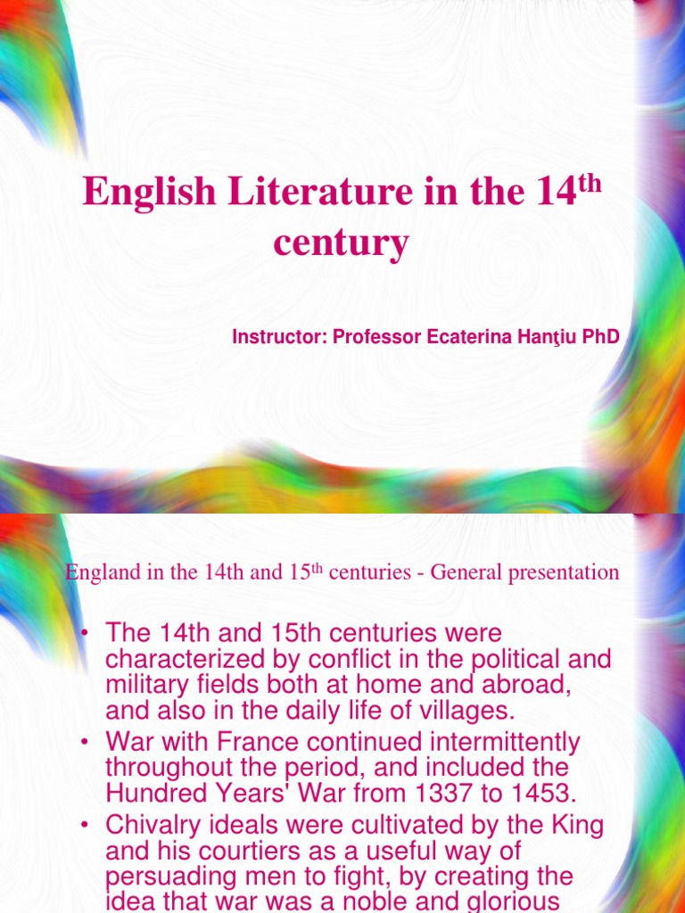 English Literature in The 14th Century | PDF | Geoffrey Chaucer | The ...