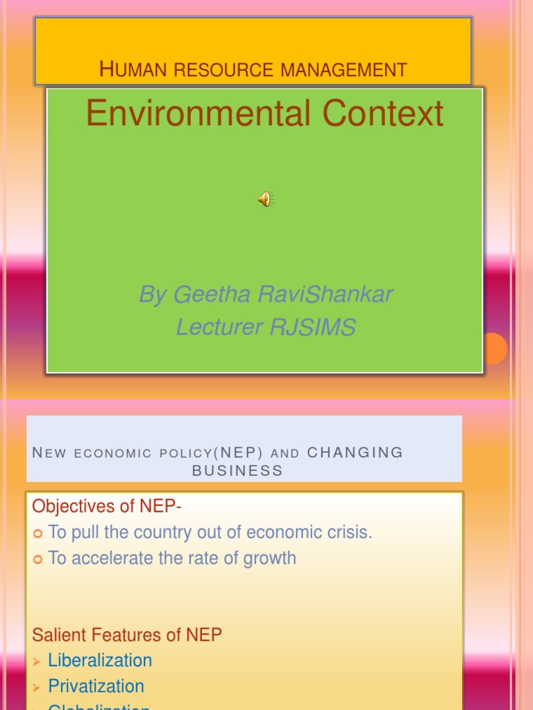Environmental Context of HRM | PDF | Diversity (Business) | Employment