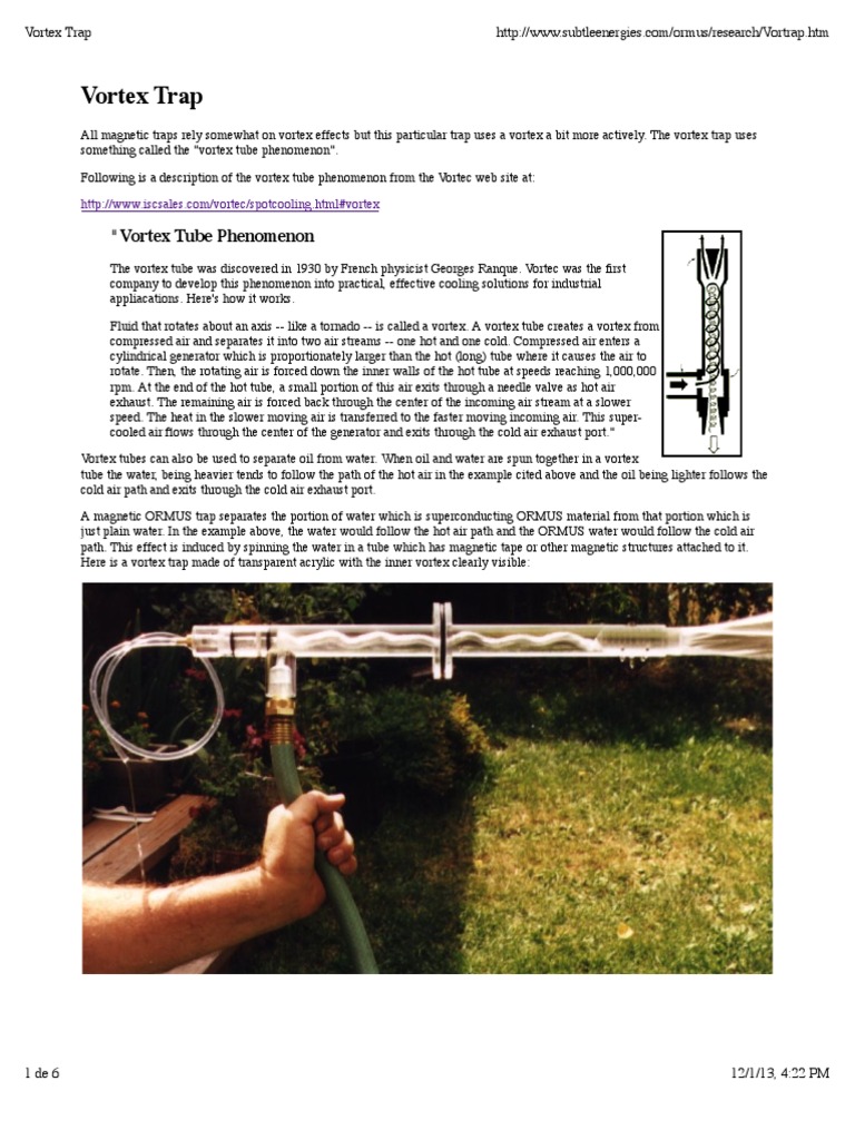 Vortex Trap | Vortices | Pipe (Fluid Conveyance)