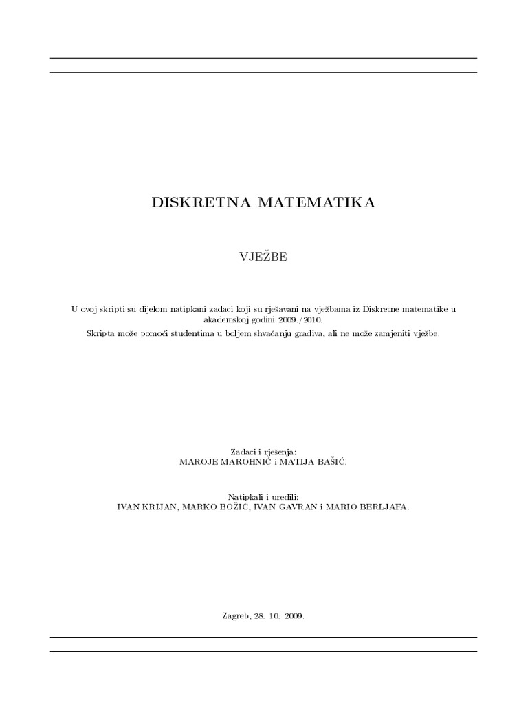 Diskretna Matematika | PDF