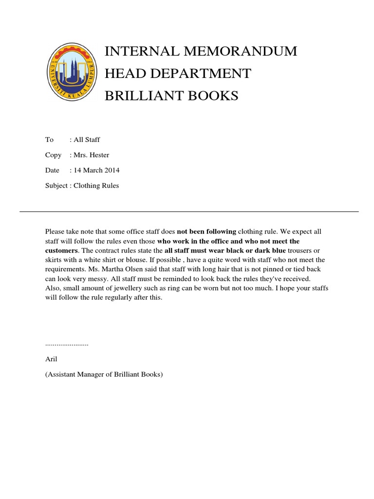 Office Dress Code Reminder | PDF