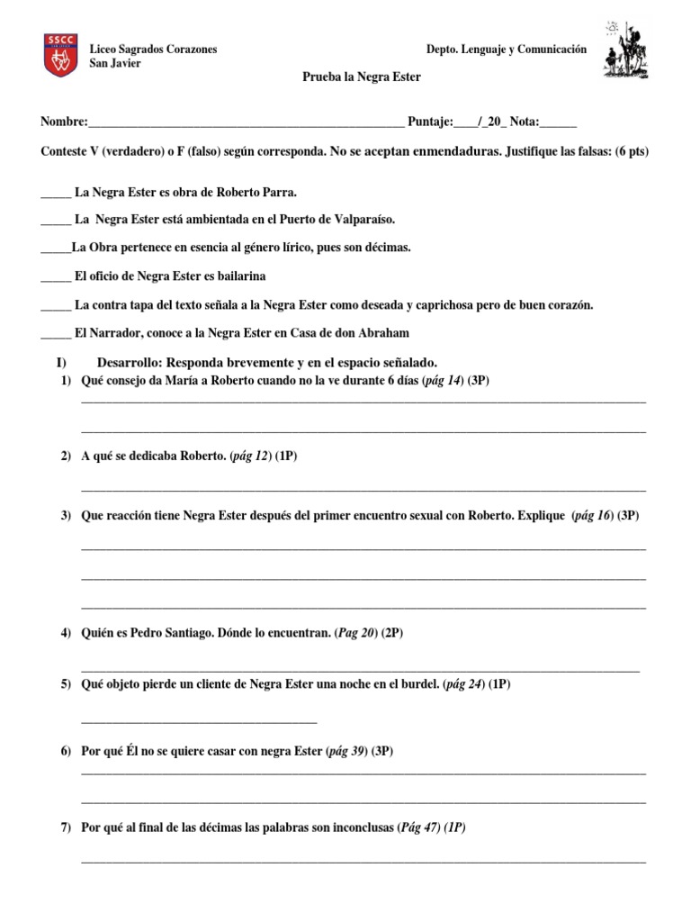 La Negra Ester | PDF