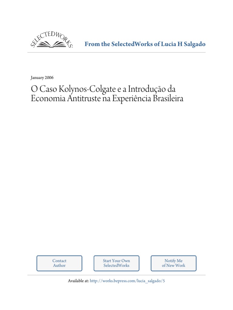 Caso Kolynos Colgate | PDF | Economia | Indústrias