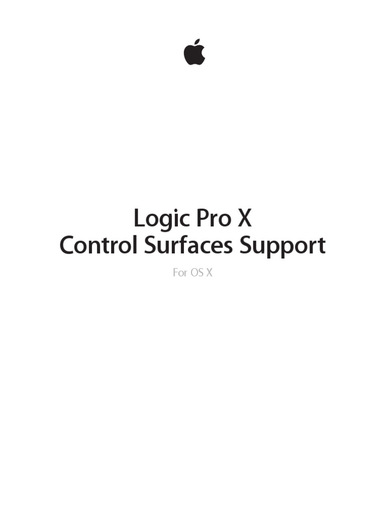 Logic Pro X Control Surfaces Support | PDF | Equalization (Audio) | Usb