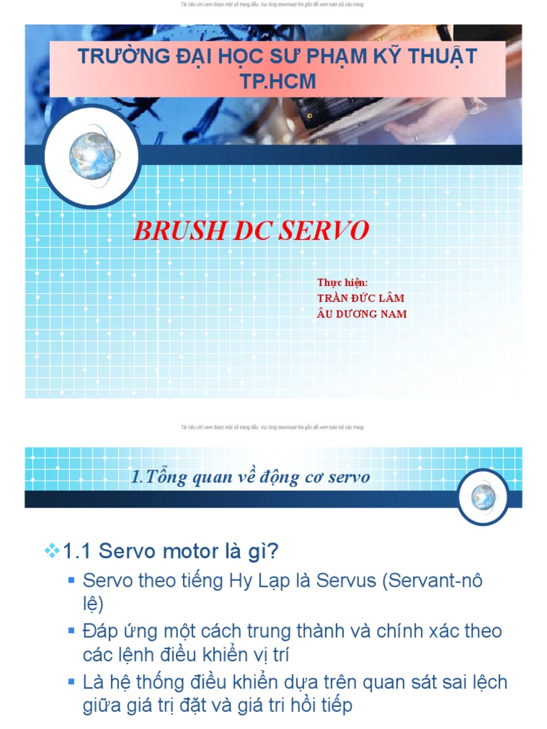 Tong Quan Ve Dong Co Servo | PDF