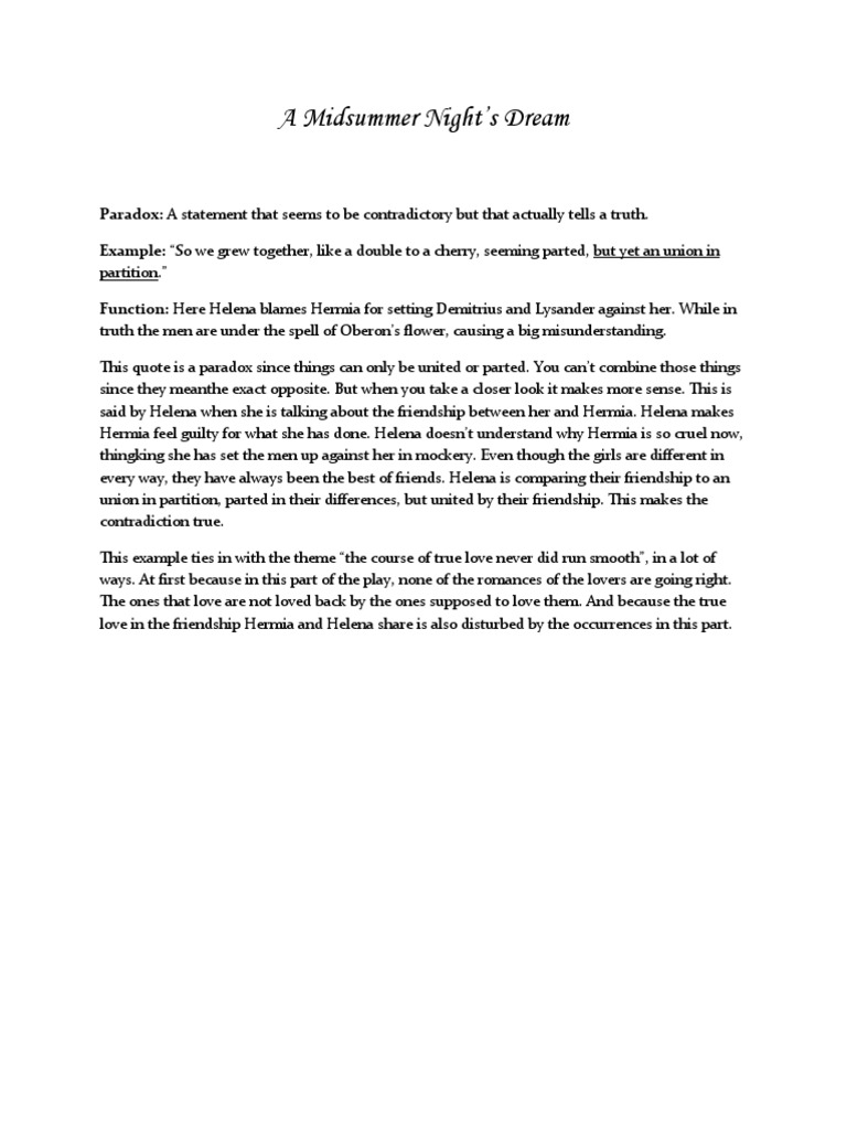 A Midsummer Night's Dream | PDF