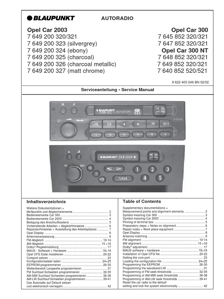 Opel Car300, Car2003 | PDF