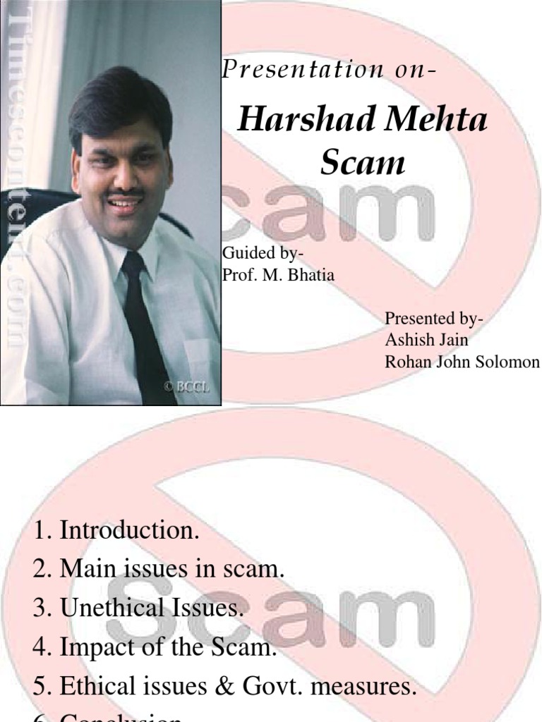 Harshad Mehta Scam | PDF | Economic Institutions | Financial Economics