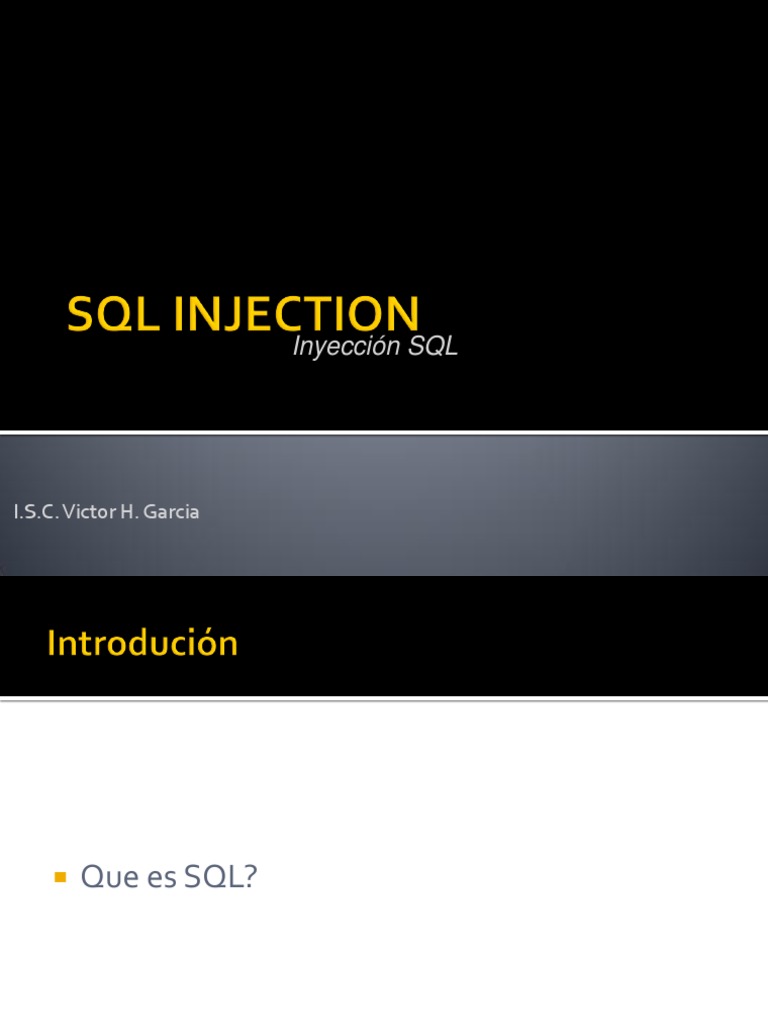 Guía sobre Inyección SQL y Prevención | PDF