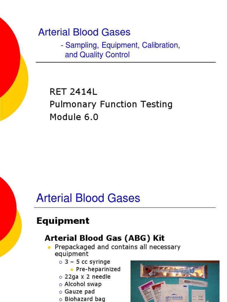 ABG Equipment | PDF | Electrolyte | Ph