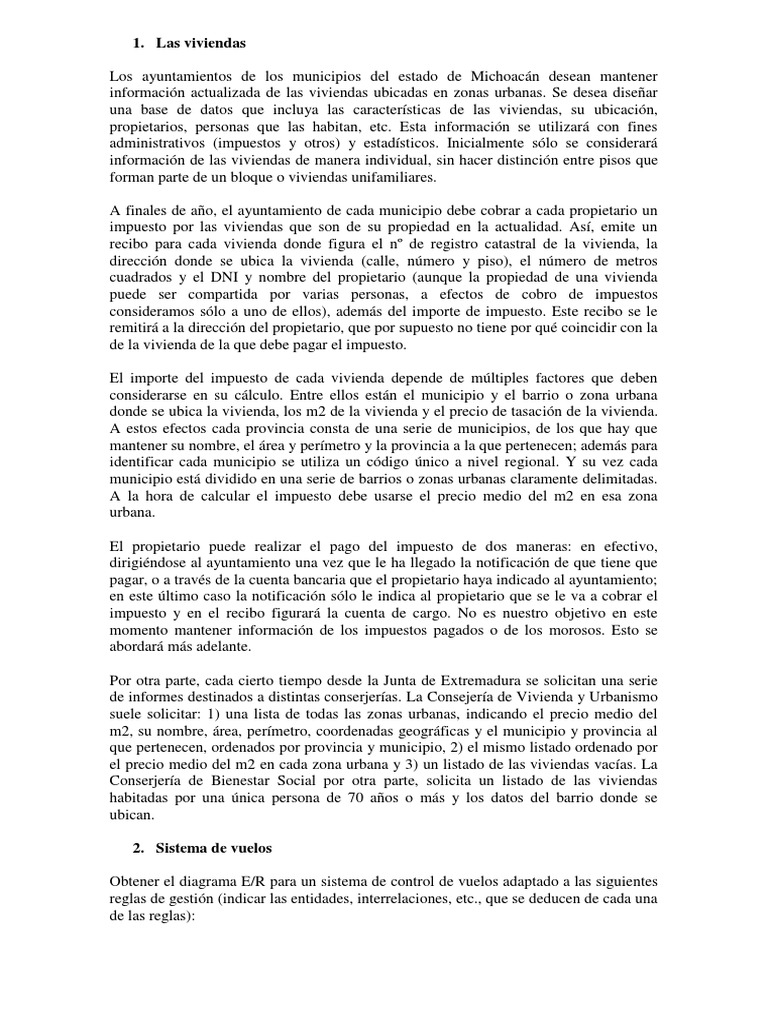 Ejercicios Del Modelo E-R | PDF | Aeropuerto | Bancos