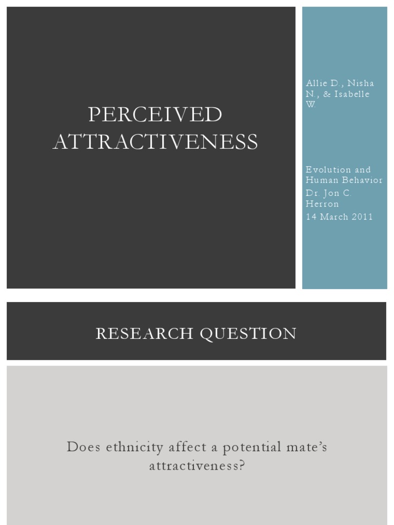 220 Honors Final Presentation | PDF | Physical Attractiveness | Genetic Diversity