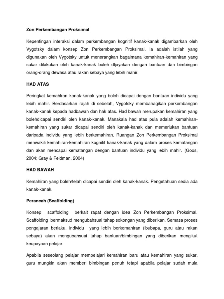 Zon Perkembangan Proksimal | PDF