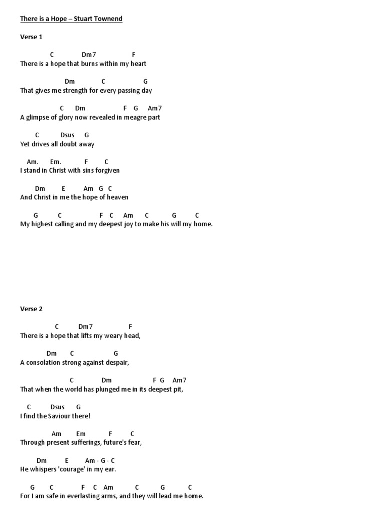 There Is A Hope - Stuart Townend | PDF