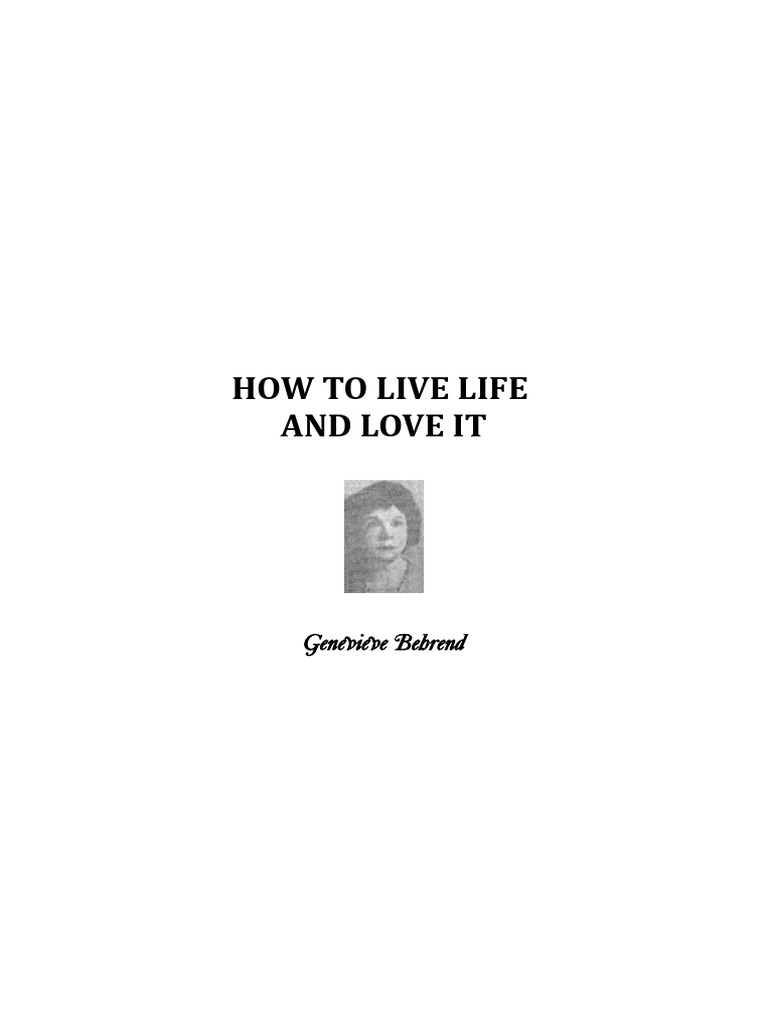 How To Live Life | PDF