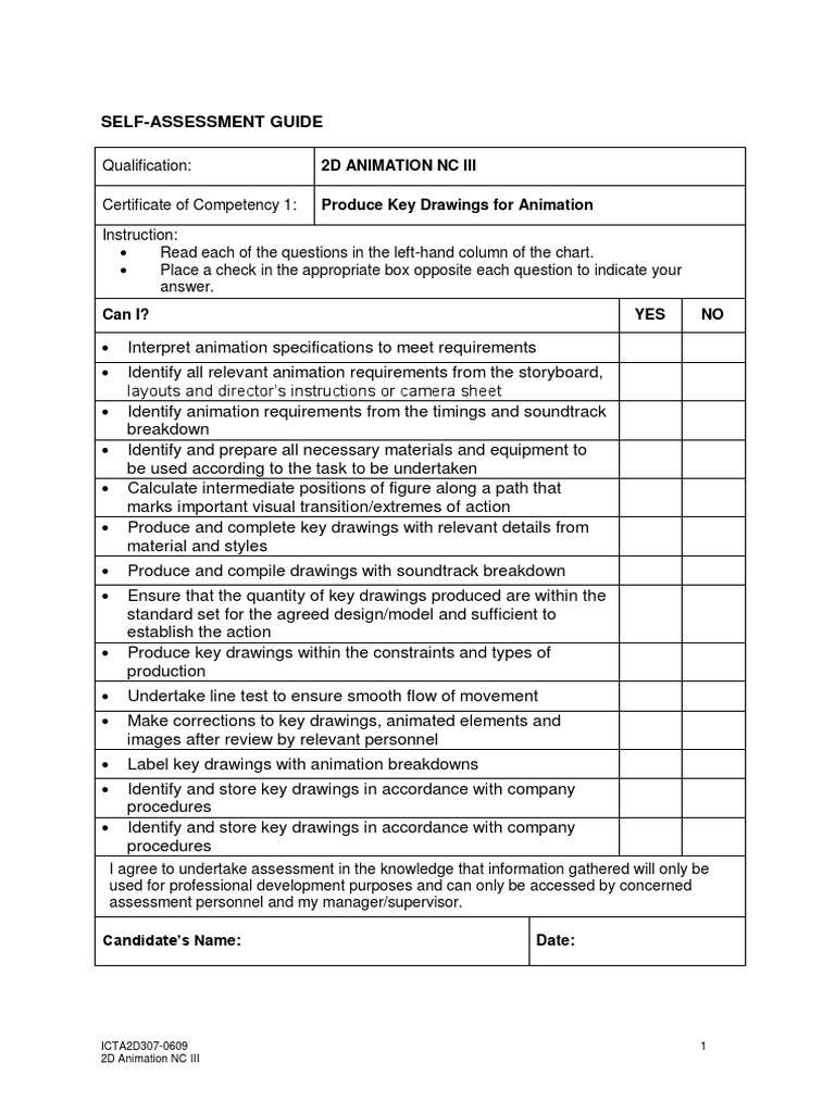 SAG For 2d Animation NC III | PDF | Specification (Technical Standard ...