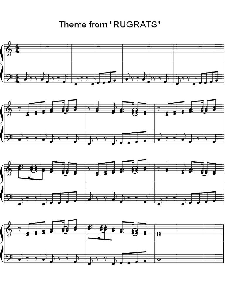 Rugrats - Theme Song | PDF