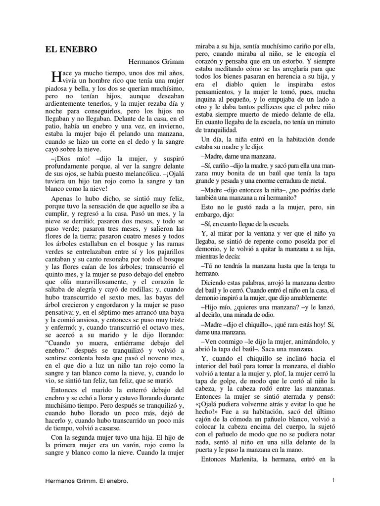 01 Grimm El Enebro Completo | PDF