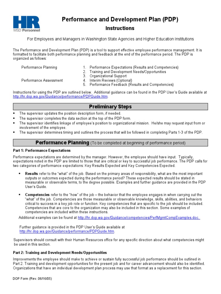 Performance and Development Plan (PDP) | PDF | Competence (Human ...
