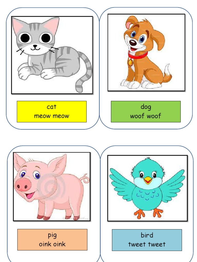 Animal Sounds and Onomatopoeia | PDF