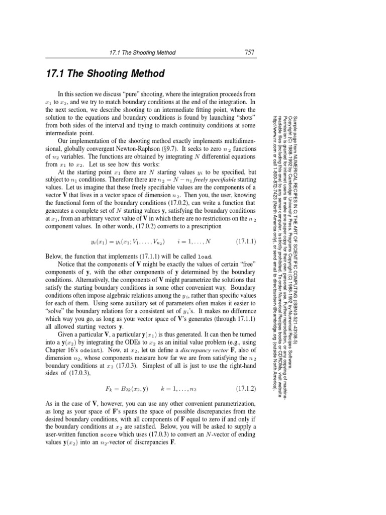 17.1 The Shooting Method | PDF | Euclidean Vector | Numerical Analysis