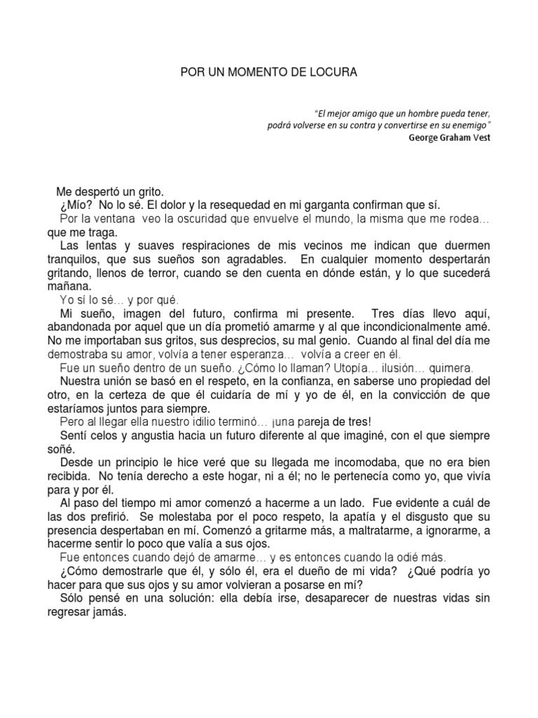 Por Un Momento de Locura - Un Cuento de Amy | PDF | Amor | Ocio