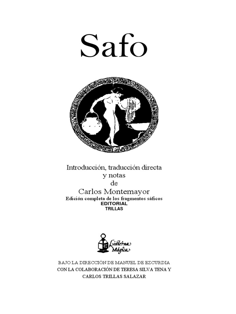 Safo Poemas Edicion Bilingue | PDF