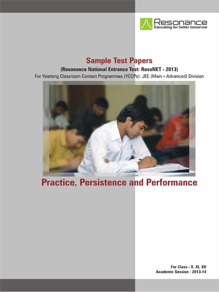 ResoNET 2013 Sample Test Paper XI-XIII | PDF | Foreign Language Studies