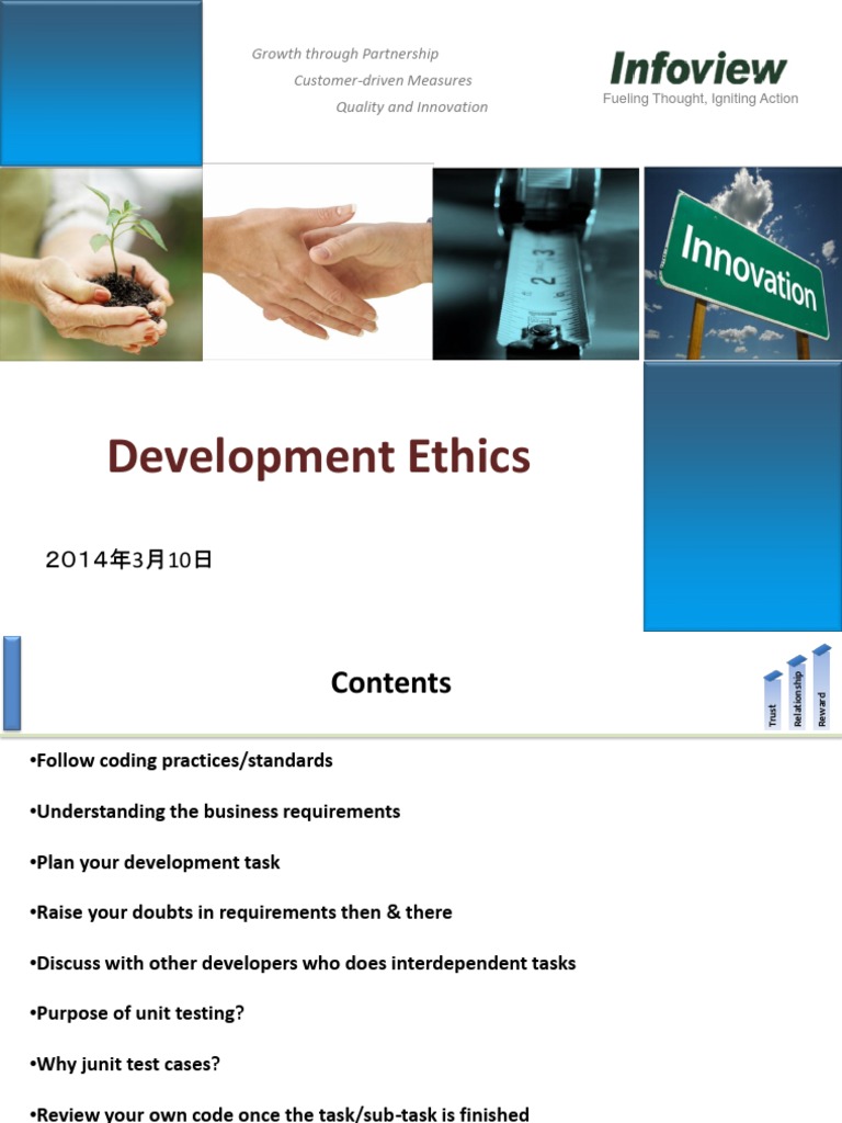 Development Ethics: Growth Through Partnership Customer-Driven Measures ...