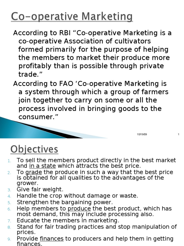 Co Operative Marketing | Cooperative | Prices