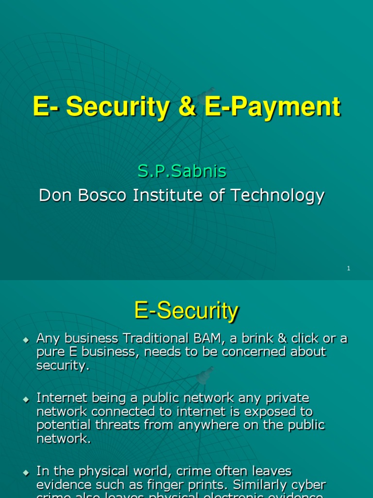 E Security E Payment | PDF | Firewall (Computing) | Computer Security