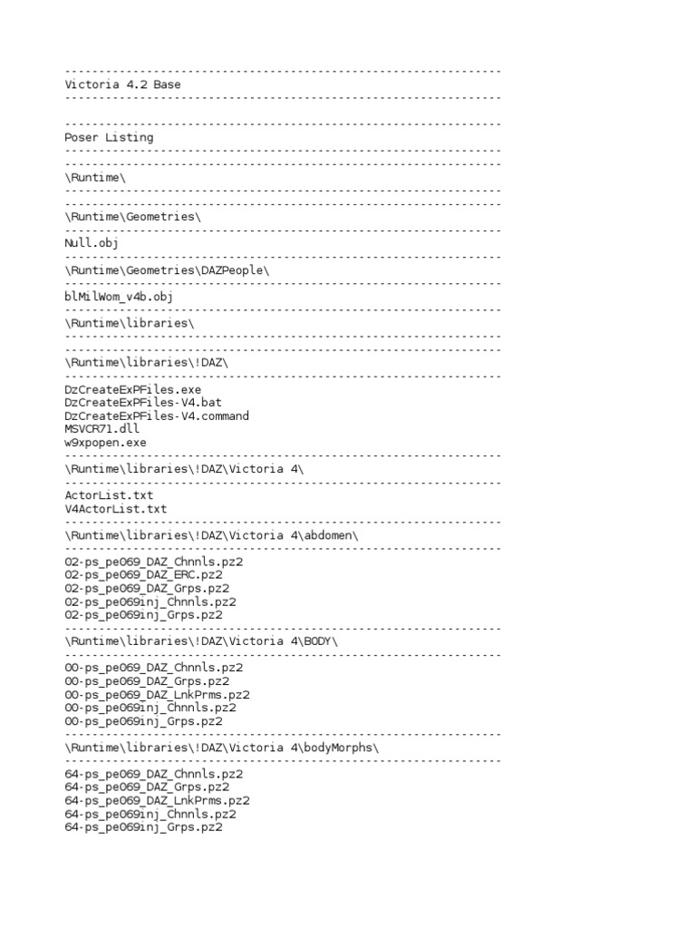 Victoria 4.2 Base Poser Files | PDF | Computing And Information ...