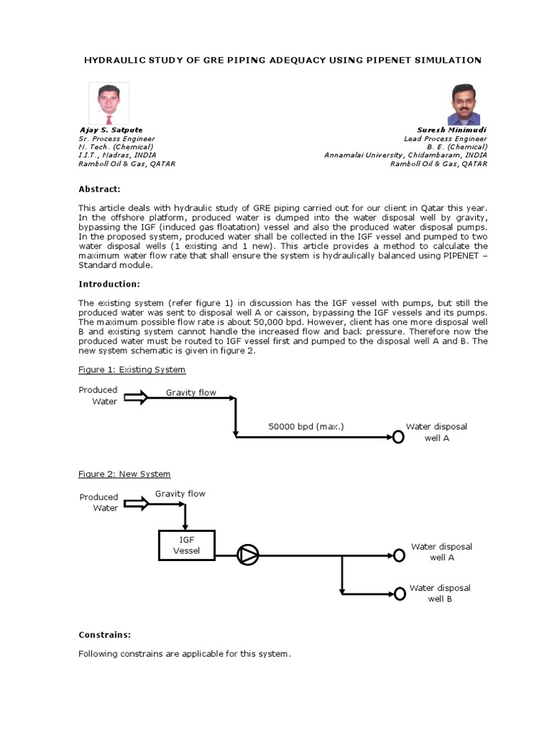 PIPENET Hydraulic Analysis for GRE Piping | PDF | Pump | Equations