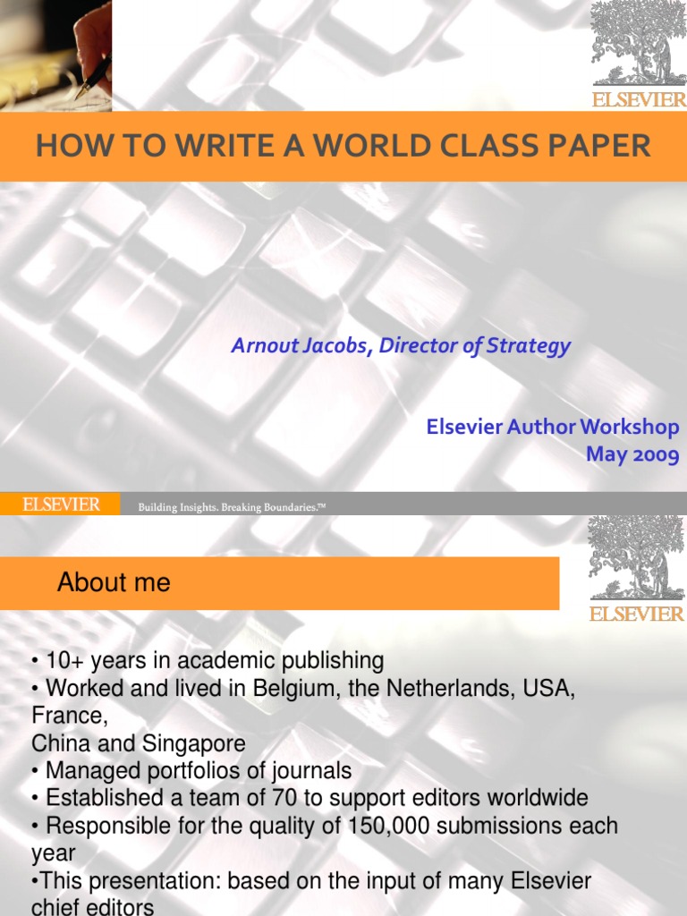 How To Write A World Class Paper | PDF | Academic Publishing | Academic ...
