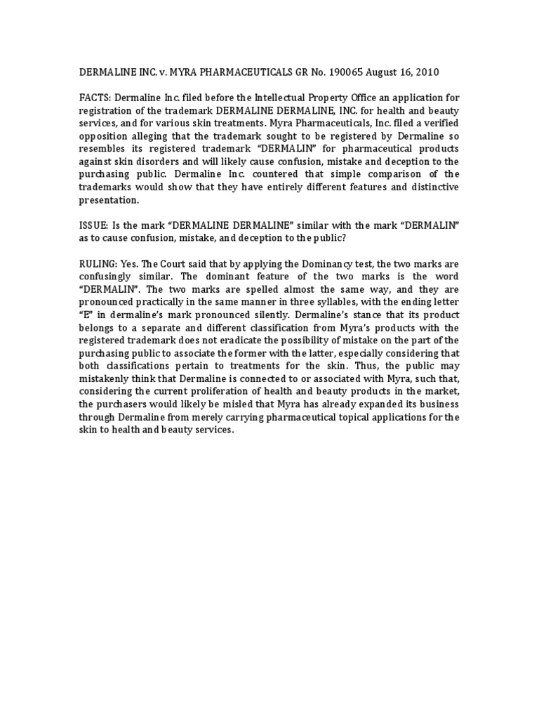 Dermaline Inc | PDF