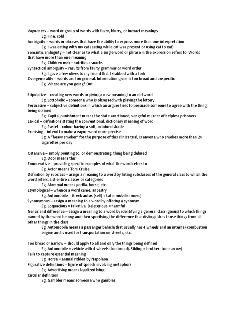 Midterm Definitions | PDF | Definition | Ambiguity