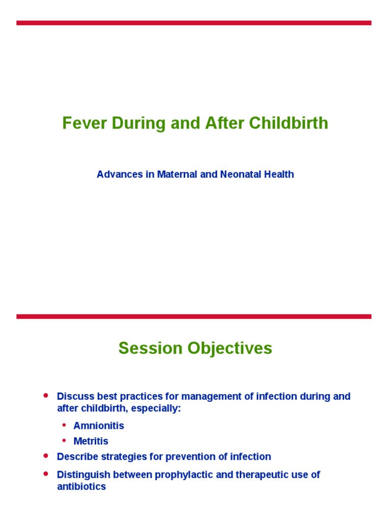 Fever During and After Childbirth | PDF | Caesarean Section | Childbirth