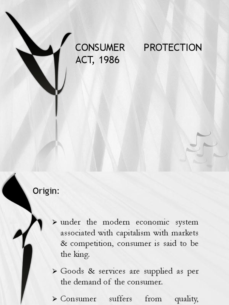 Consumer Protection ACT, 1986 | PDF | Consumer Protection | Government ...